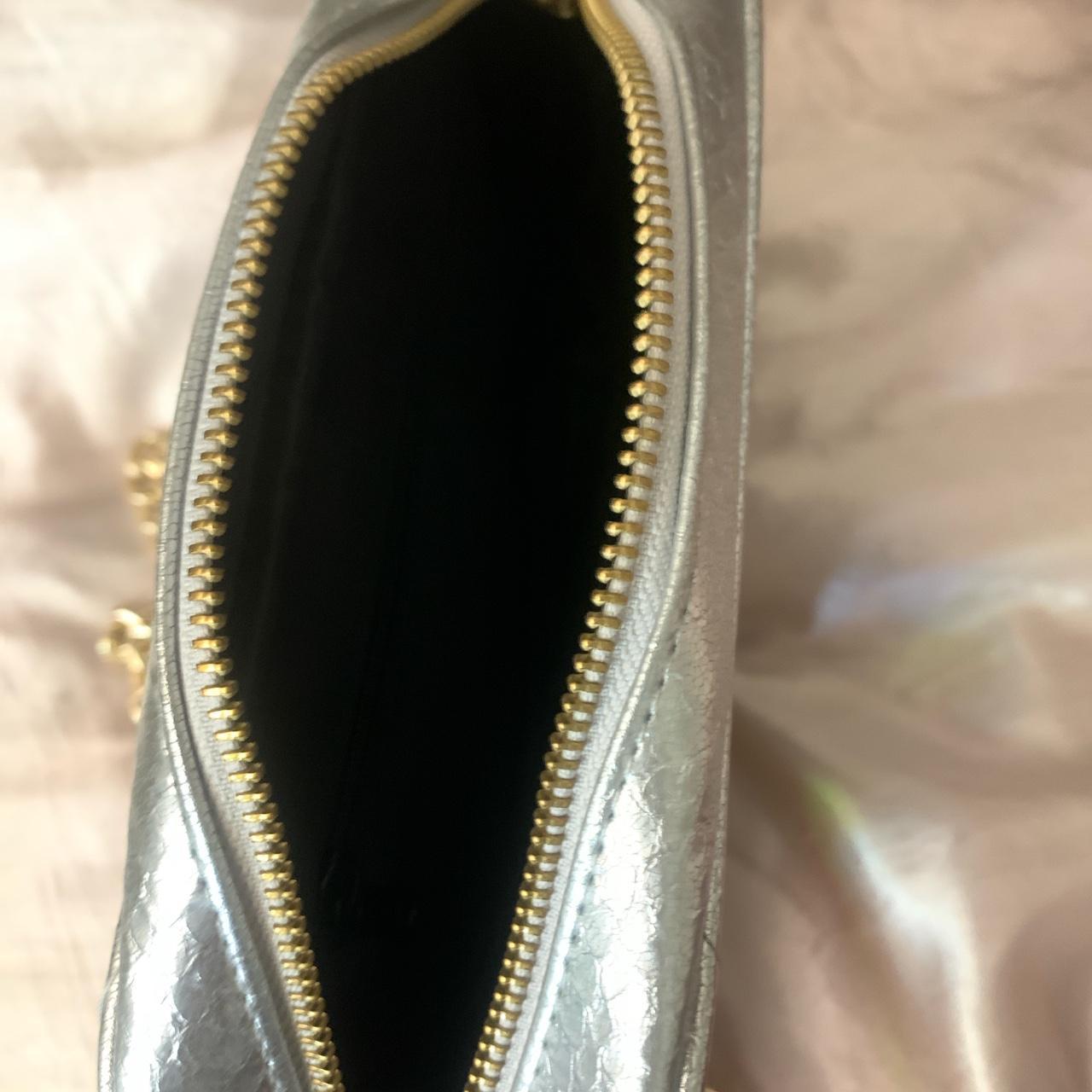 Silver metallic Victoria Secret Crossbody Purse with... - Depop