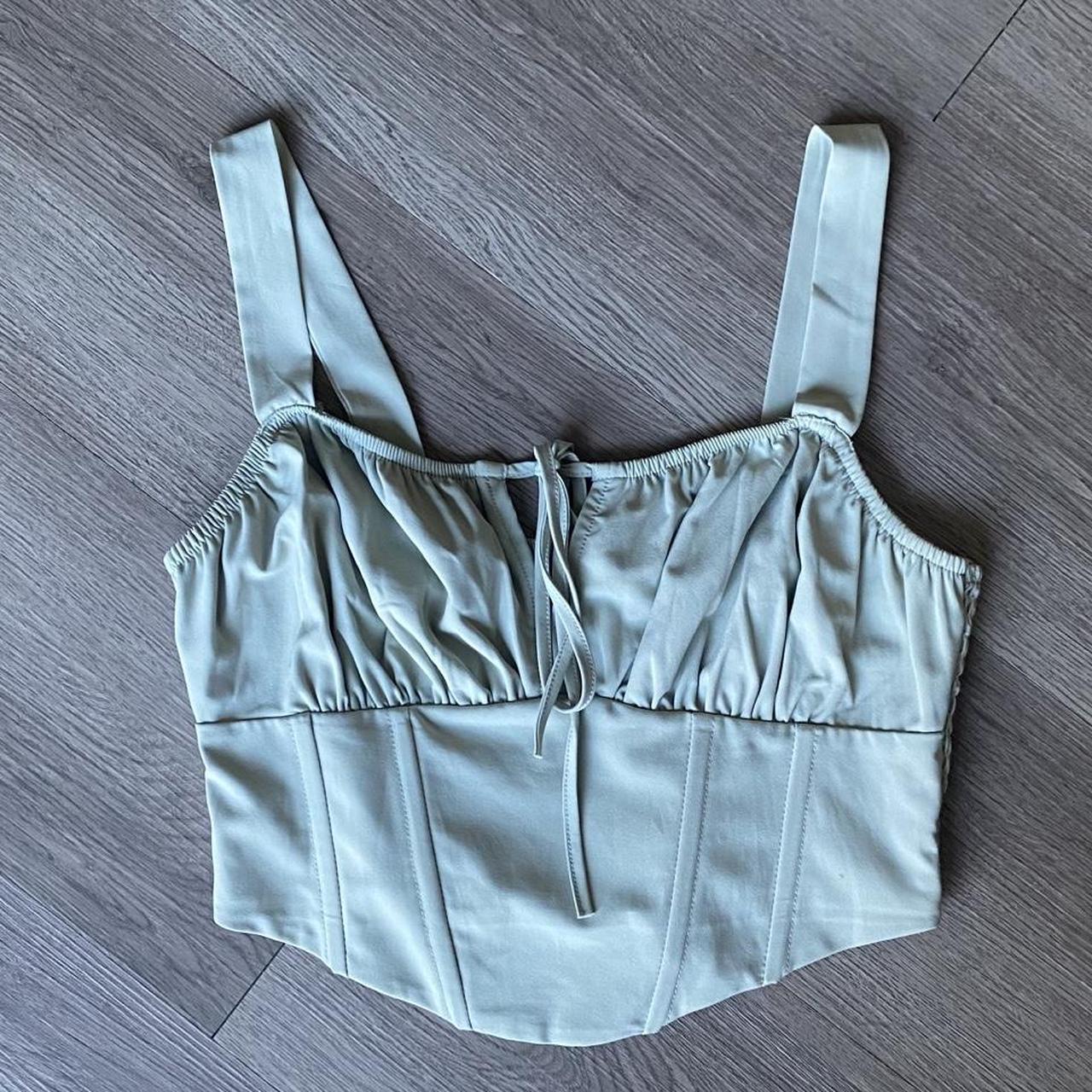 Kendal & Kylie corset tank, beautiful jade color.... - Depop