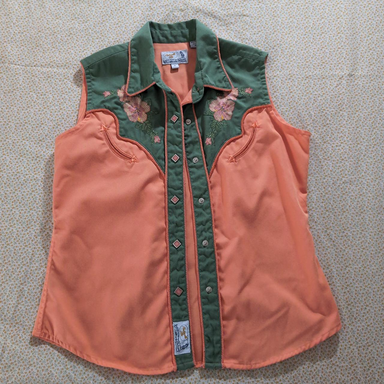 Panhandle Slims retro western wear snap sleeves... - Depop