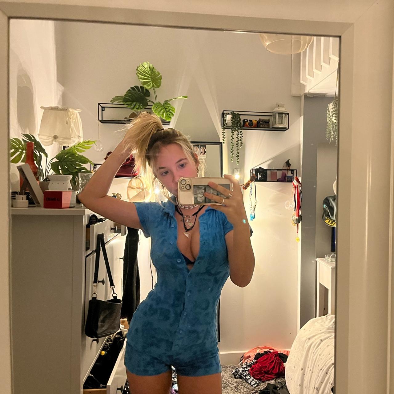 Jaded london blue playsuit, worn once but in perfect... - Depop