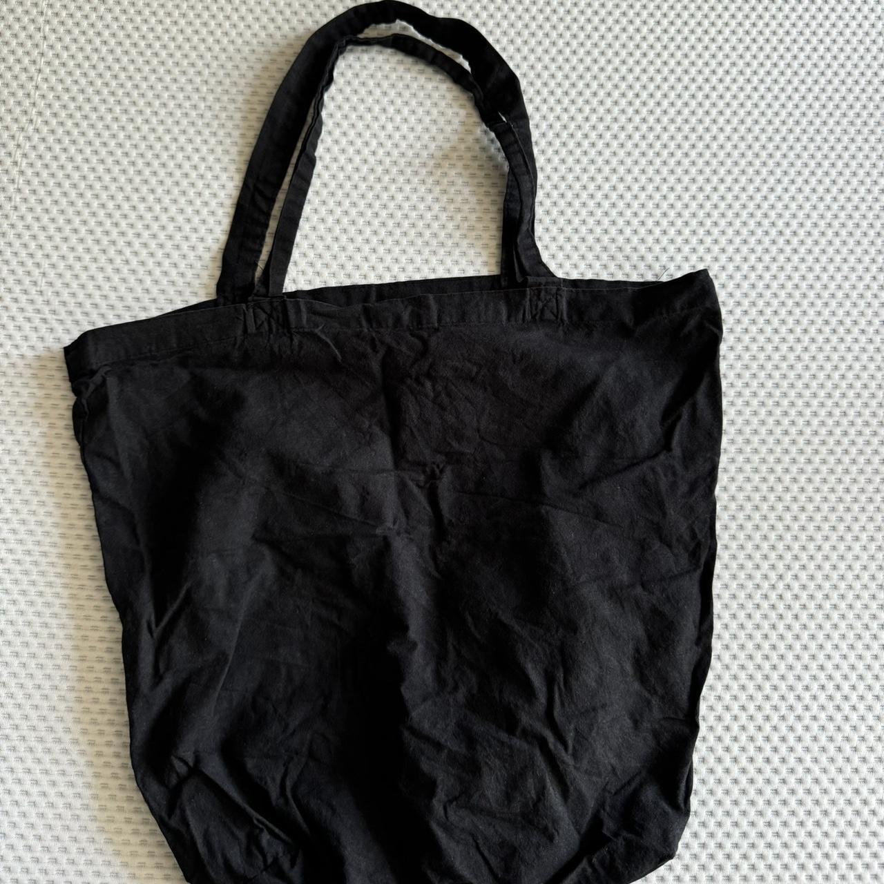 simple minimal black tote. just washed. super cute... - Depop