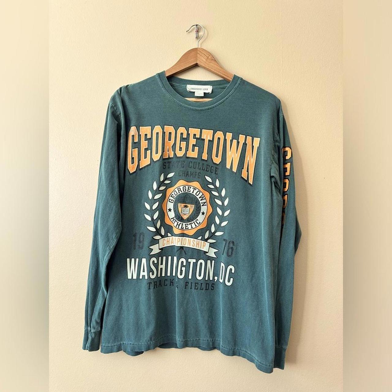 Georgetown Vintage Long Sleeve T Obsessive Love 100%... - Depop