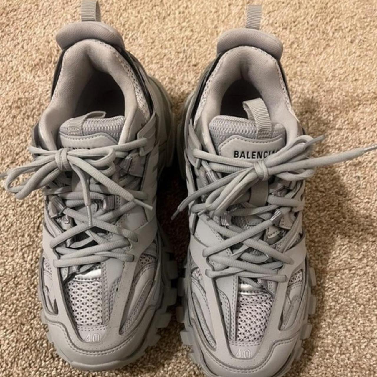 Grey balenciaga track runners innnnn 1 pair each... - Depop