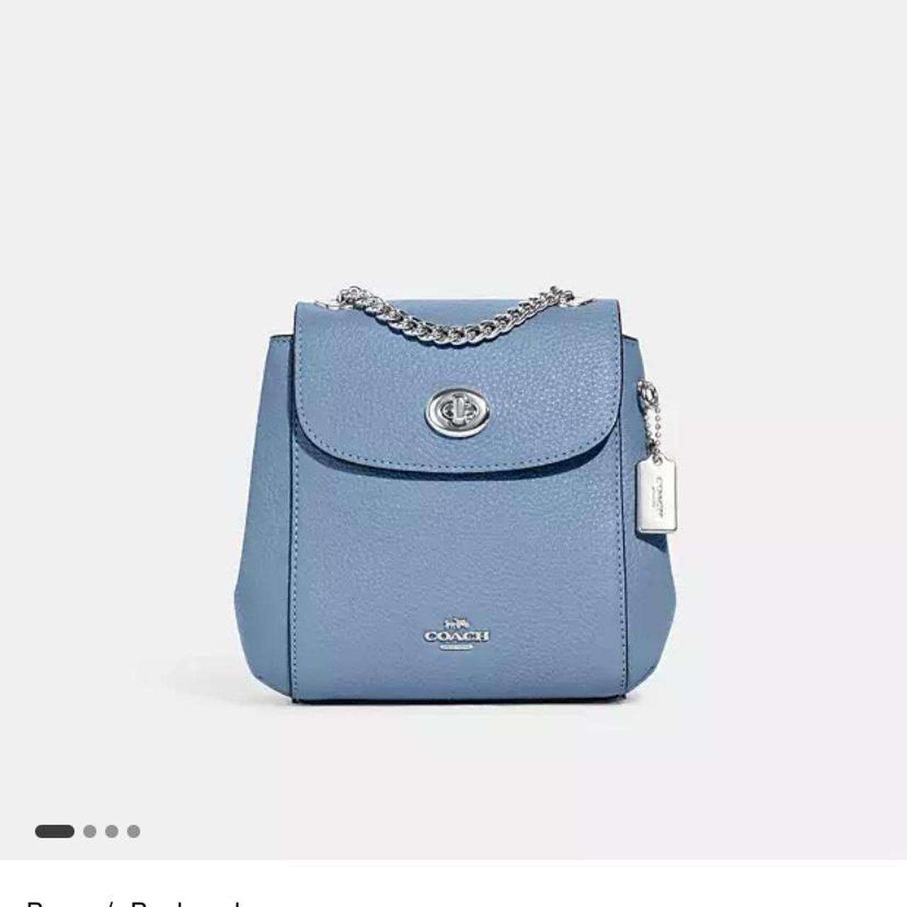 Leather Coach mini backpack. Worn 2 times. Almost in... - Depop