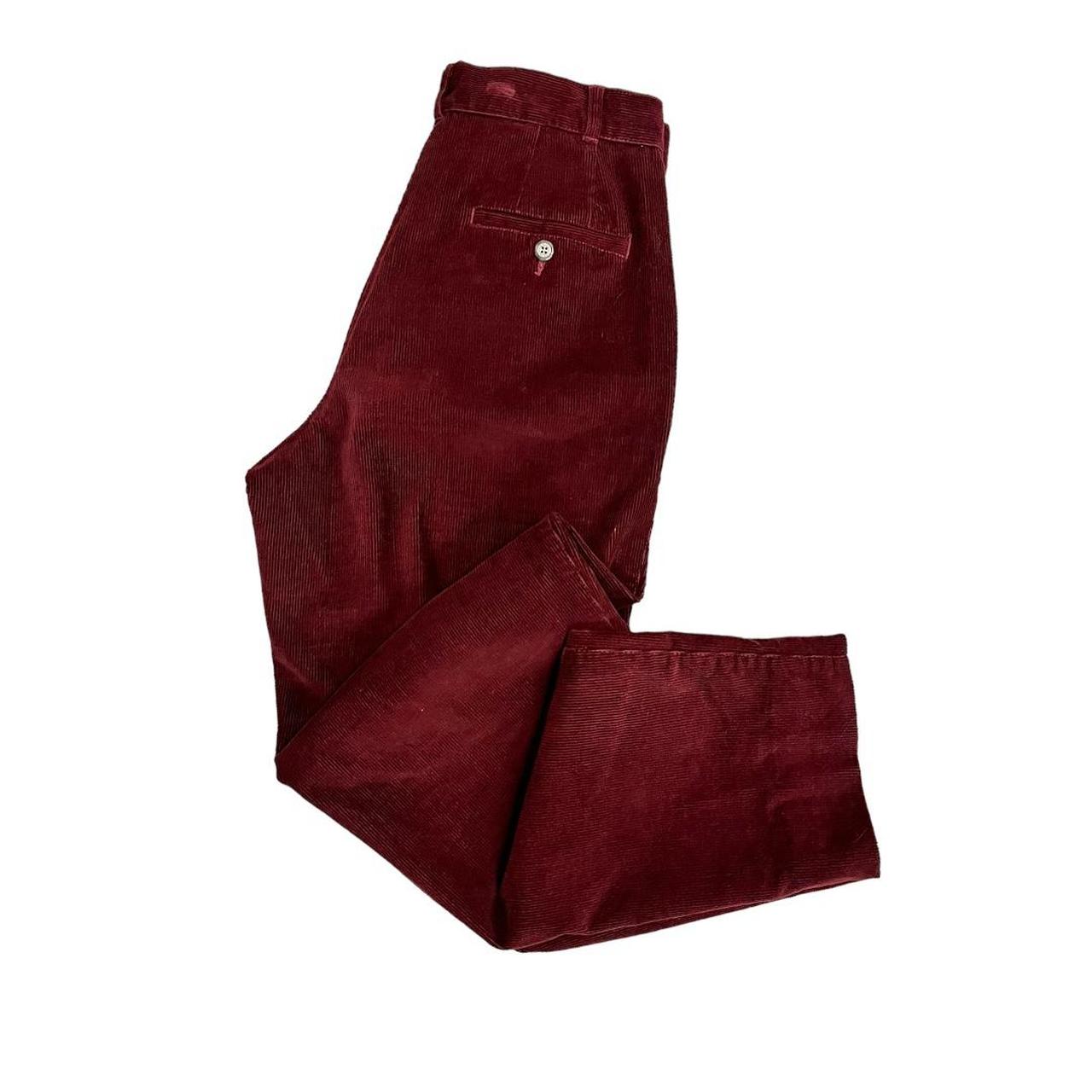 LL Bean Burgundy Corduroy Pants Amazing Color and... - Depop