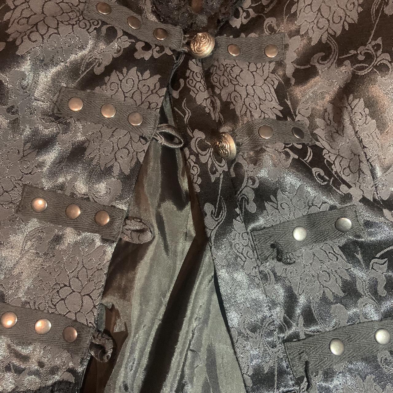 hearts and roses trad goth formal coat 2 buttons... | Depop