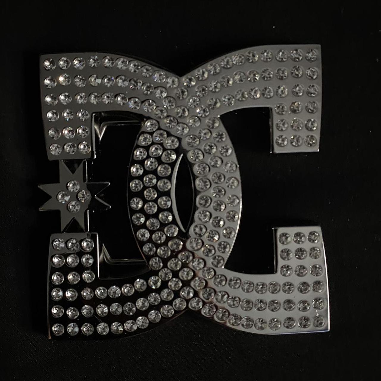 DC RHINESTONE BUCKLE - 3.3 x 3.3 inches -Brand... - Depop