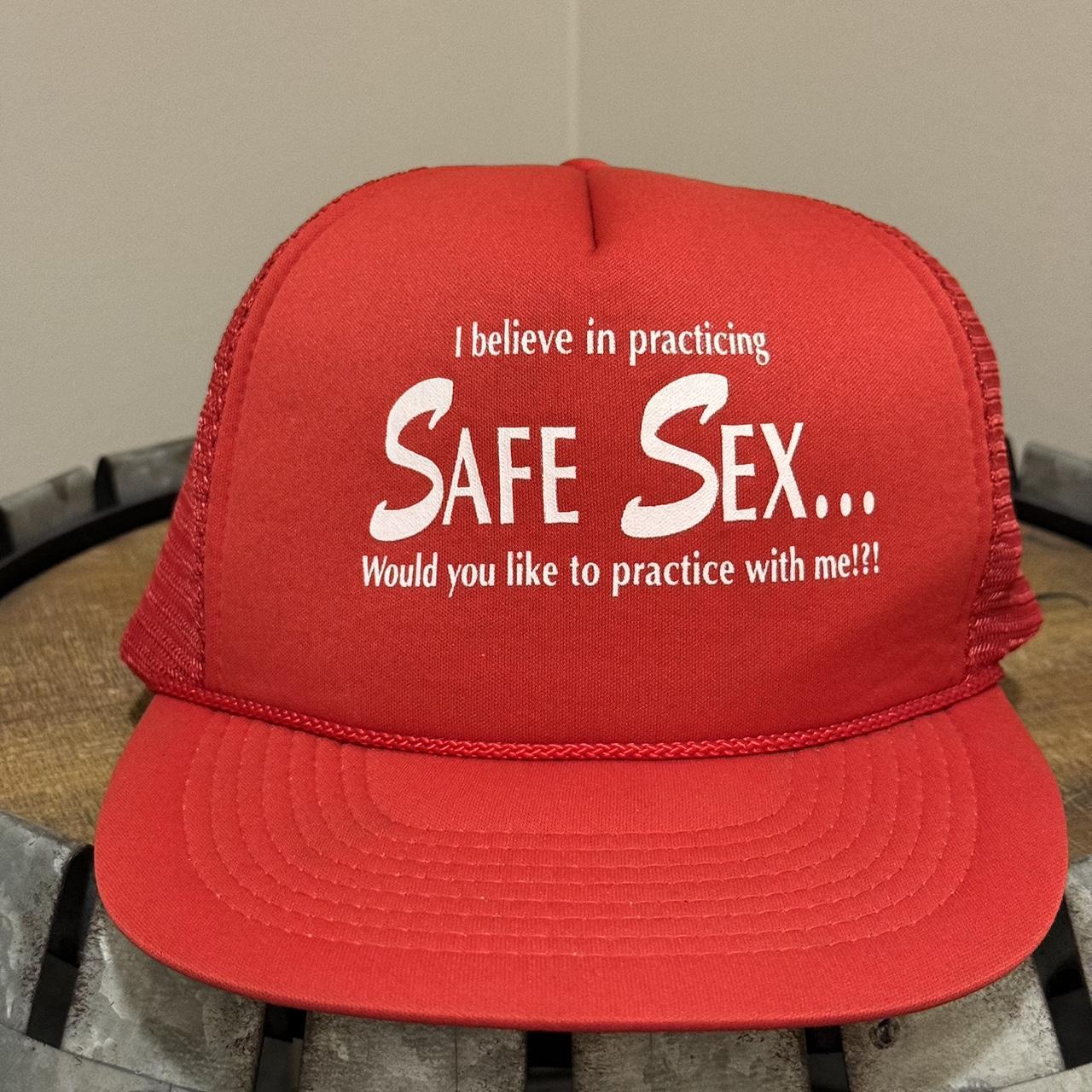 Vintage Funny red trucker hat like new #joke #funny... - Depop