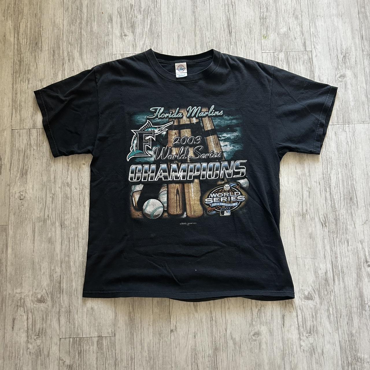 2003 Florida Marlins World Series Champions black... | Depop