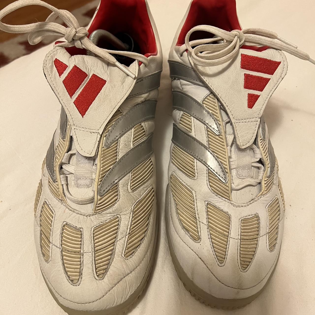 Adidas Predator.1 white and silver trainers... | Depop
