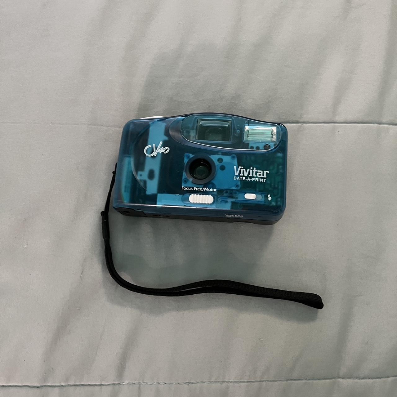 blue vintage vivtar camera with 35mm film #camera... - Depop
