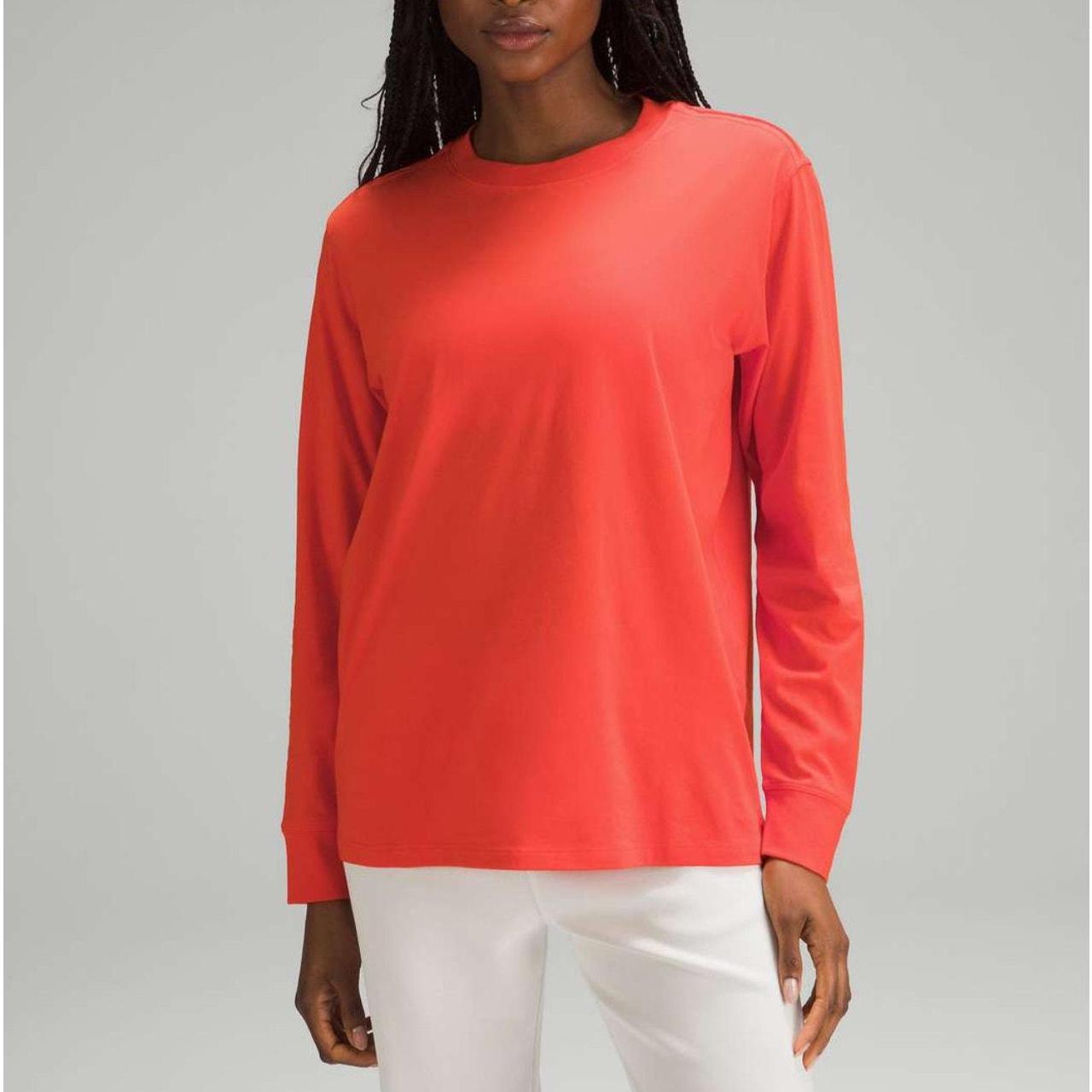 Lululemon All yours long sleeve pale raspberry size... | Depop