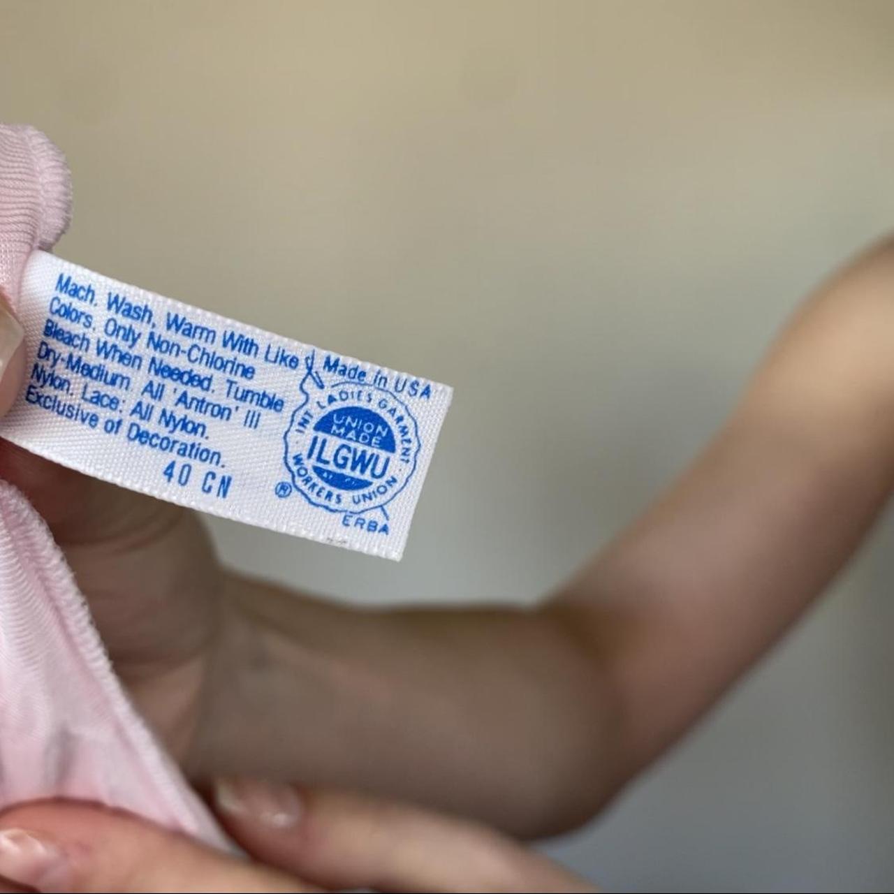 Vintage Union Made Pink Lacey Satin Lingerie... - Depop