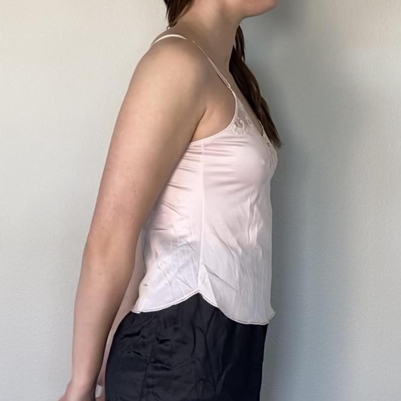 Vintage Union Made Pink Lacey Satin Lingerie... - Depop