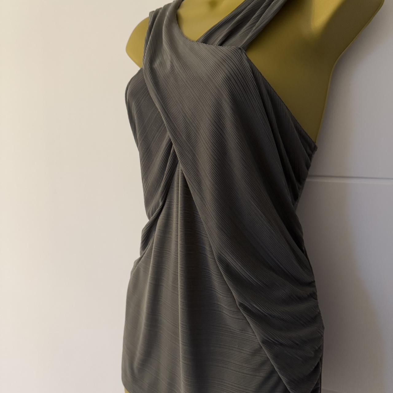 Reiss Crossover Draped Grey Top This is a stylish... | Depop