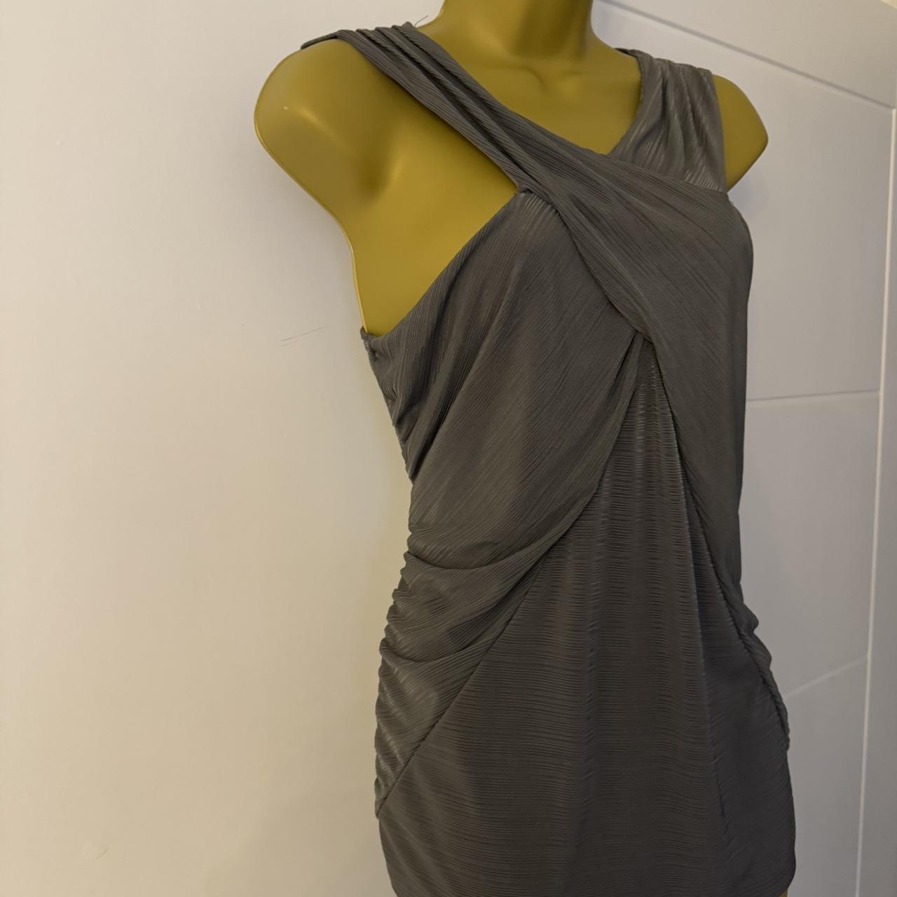 Reiss Crossover Draped Grey Top This is a stylish... | Depop
