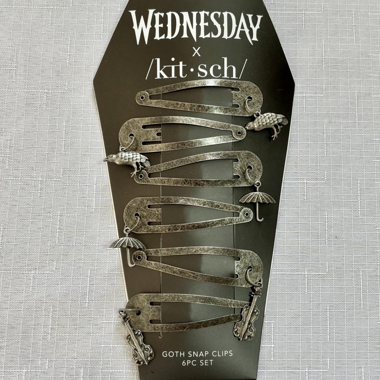 WEDNESDAY X KITSCH Collab. Goth snap clips / 6PC... | Depop
