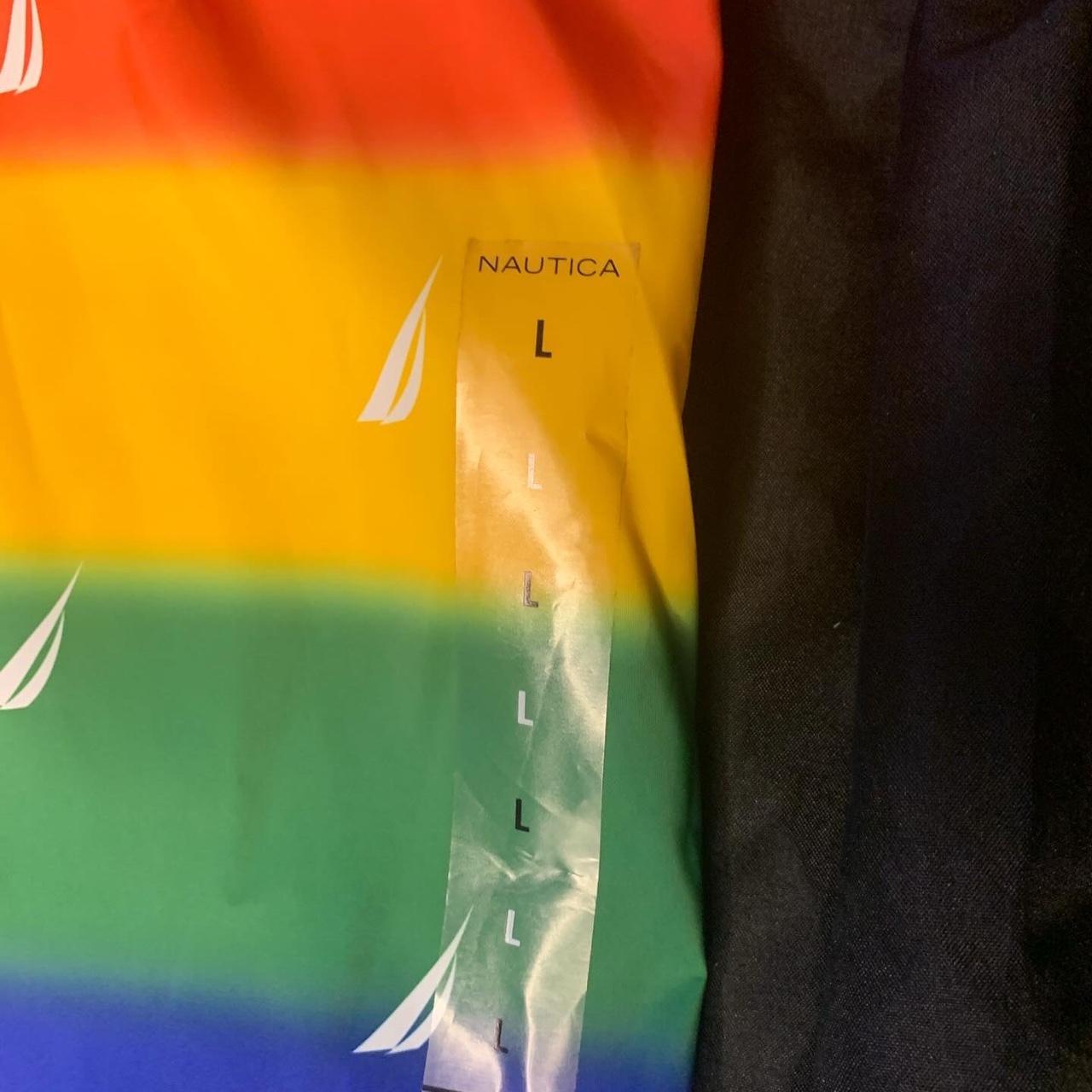 Men’s rainbow trunks. NWT. Size L - Depop