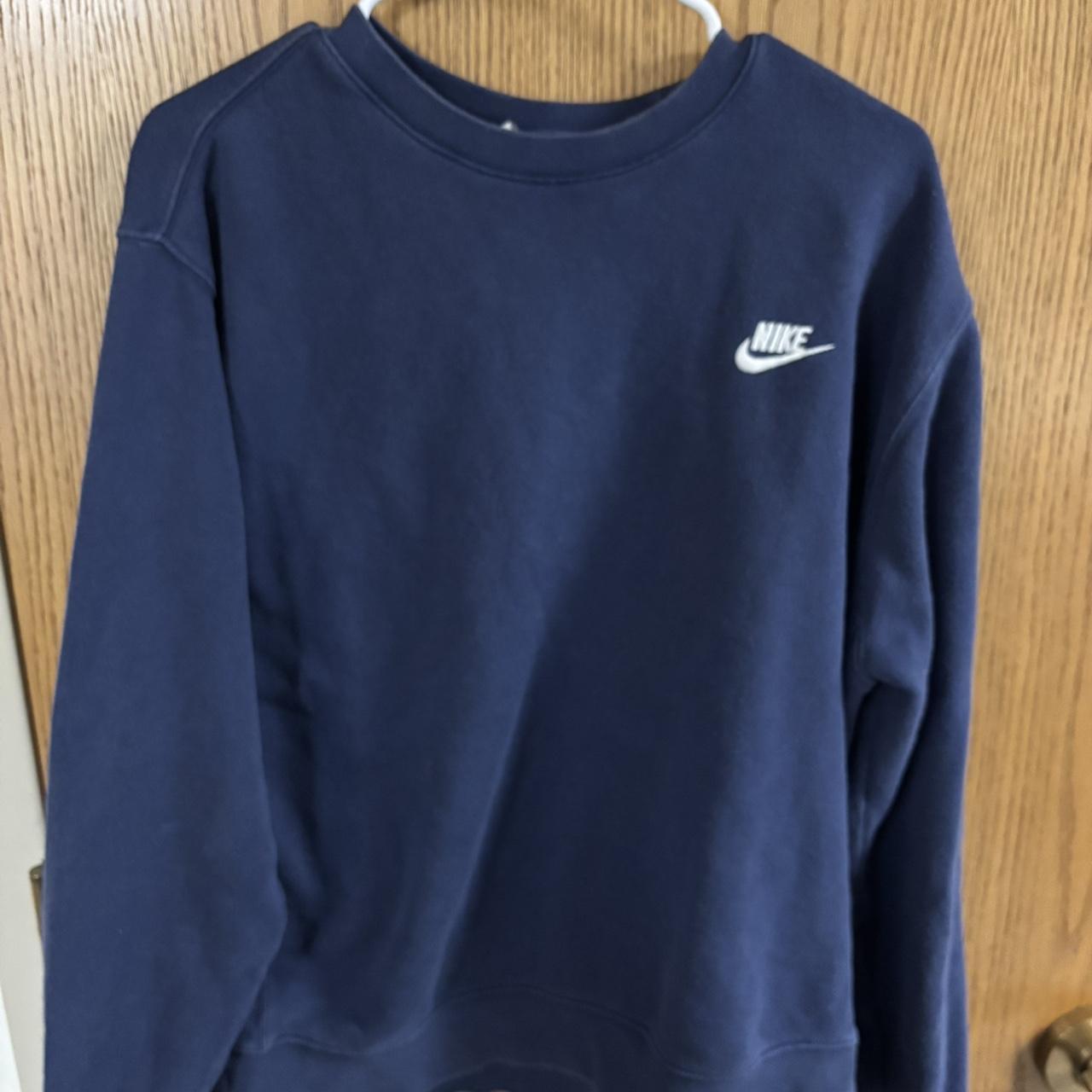 Navy blue Nike crew neck size men’s large... | Depop