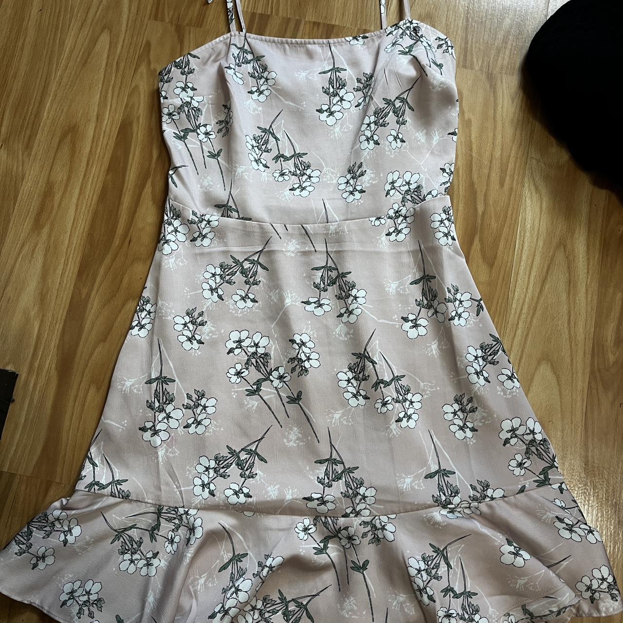 Light pink cherry blossom dress from express brand... - Depop