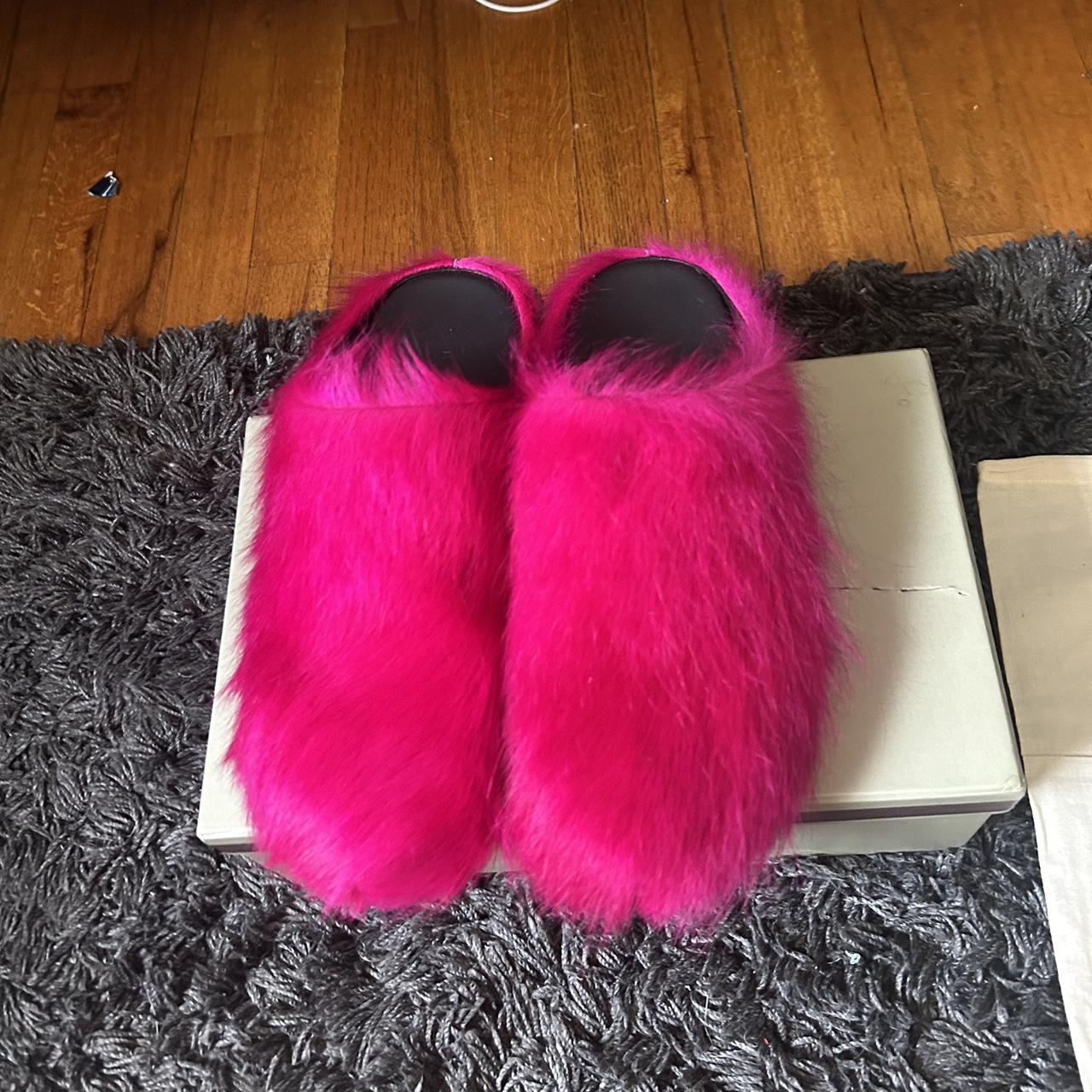 Pink Marni slides brand new u worn cut the box on... - Depop