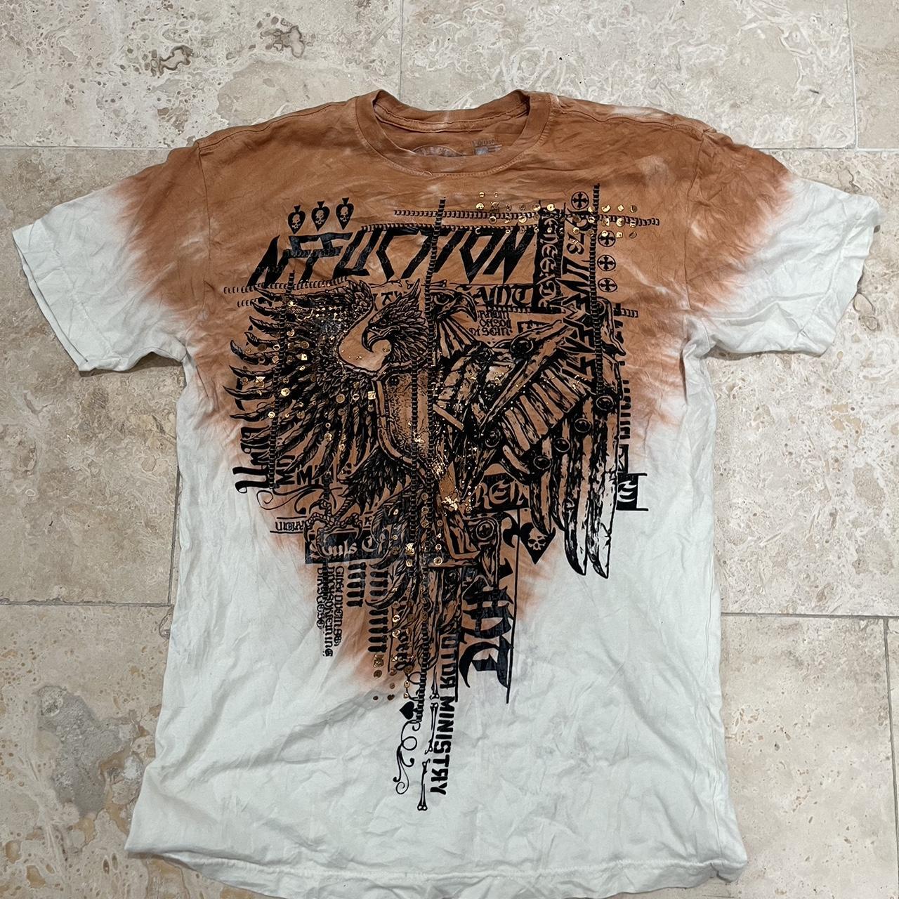 white Affliction tee #affliction | Depop
