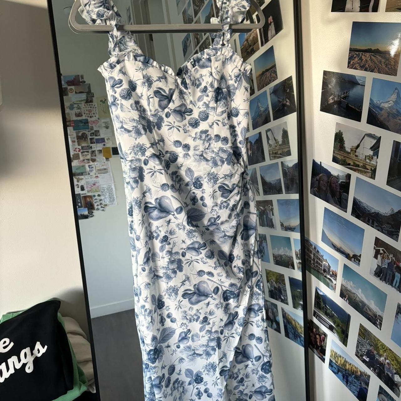 Cider blue floral dress #blue #floral - Depop