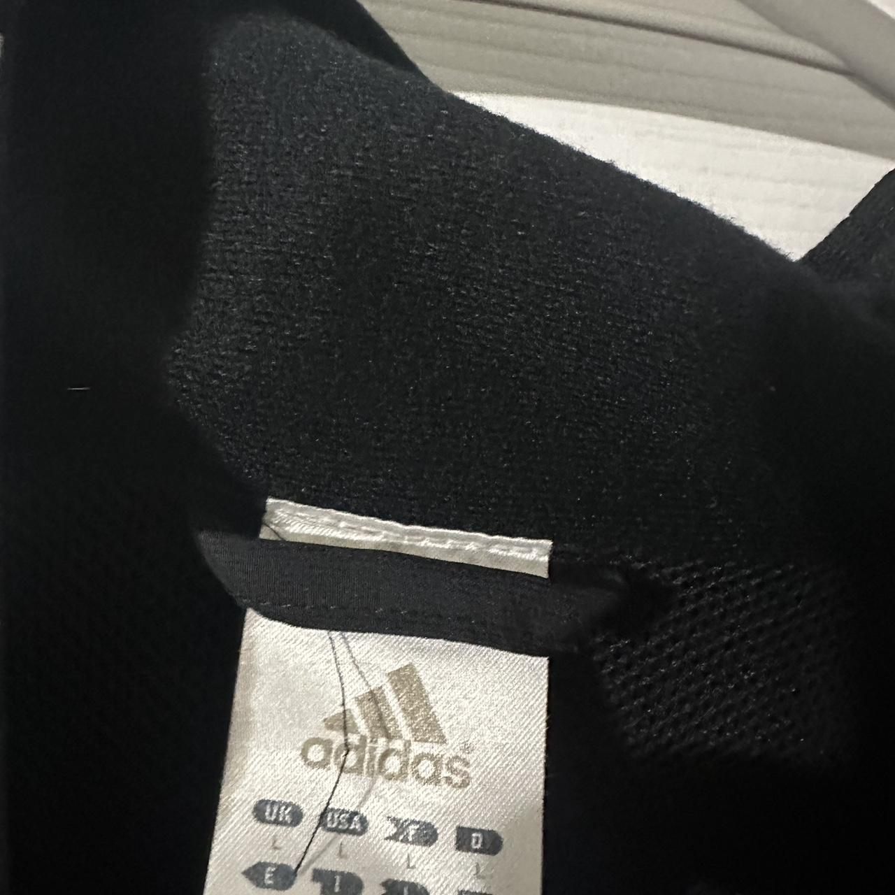 Black Adidas Tracksuit Jacket With White... - Depop