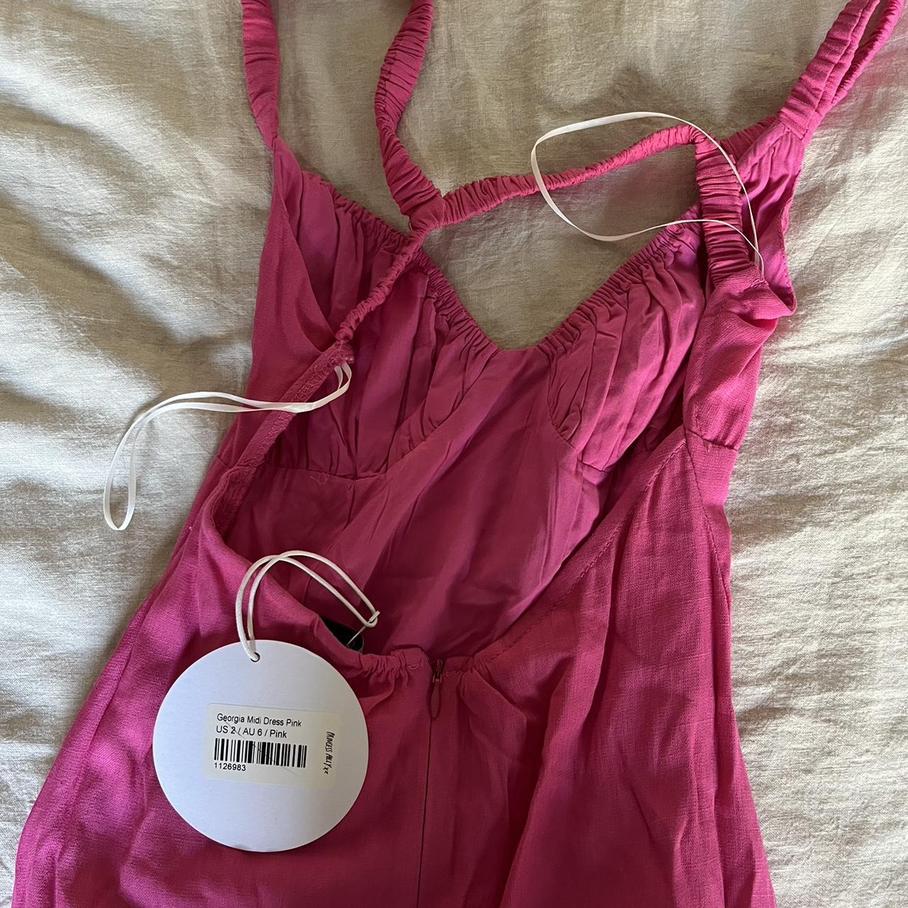 Pink Princess Polly Backless Midi Dress - New With Tags - Depop