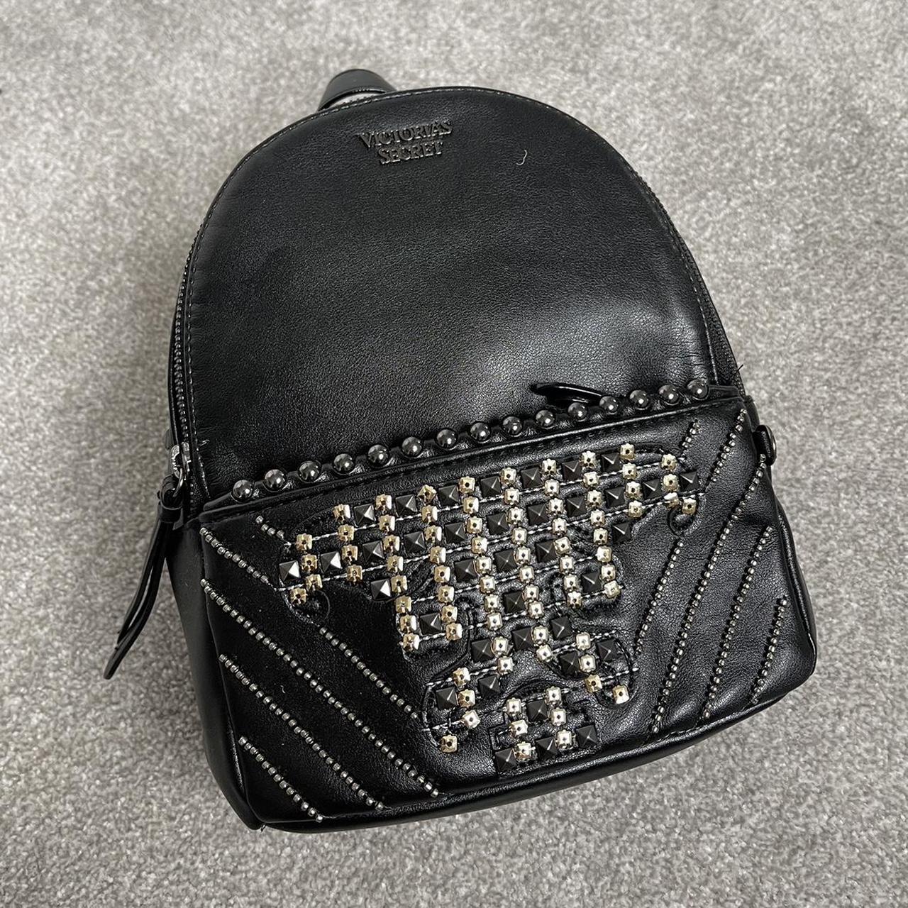 Faux leather Victoria Secret small backpack... - Depop