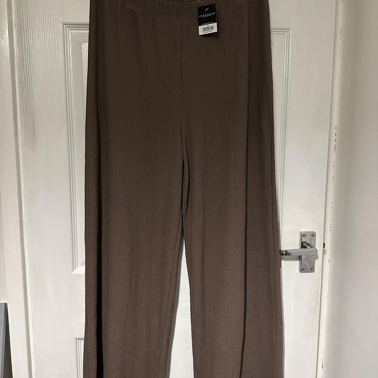 Brown flared pants Size 14 Never been worn Open... - Depop