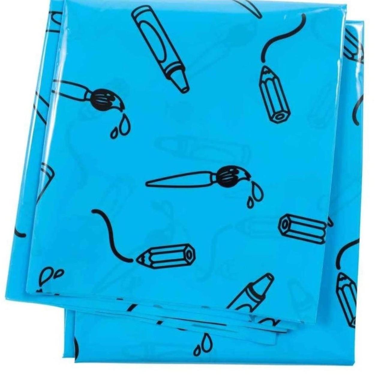 Easy clean blue vinyl splash mat, 59" x 59", new out... - Depop