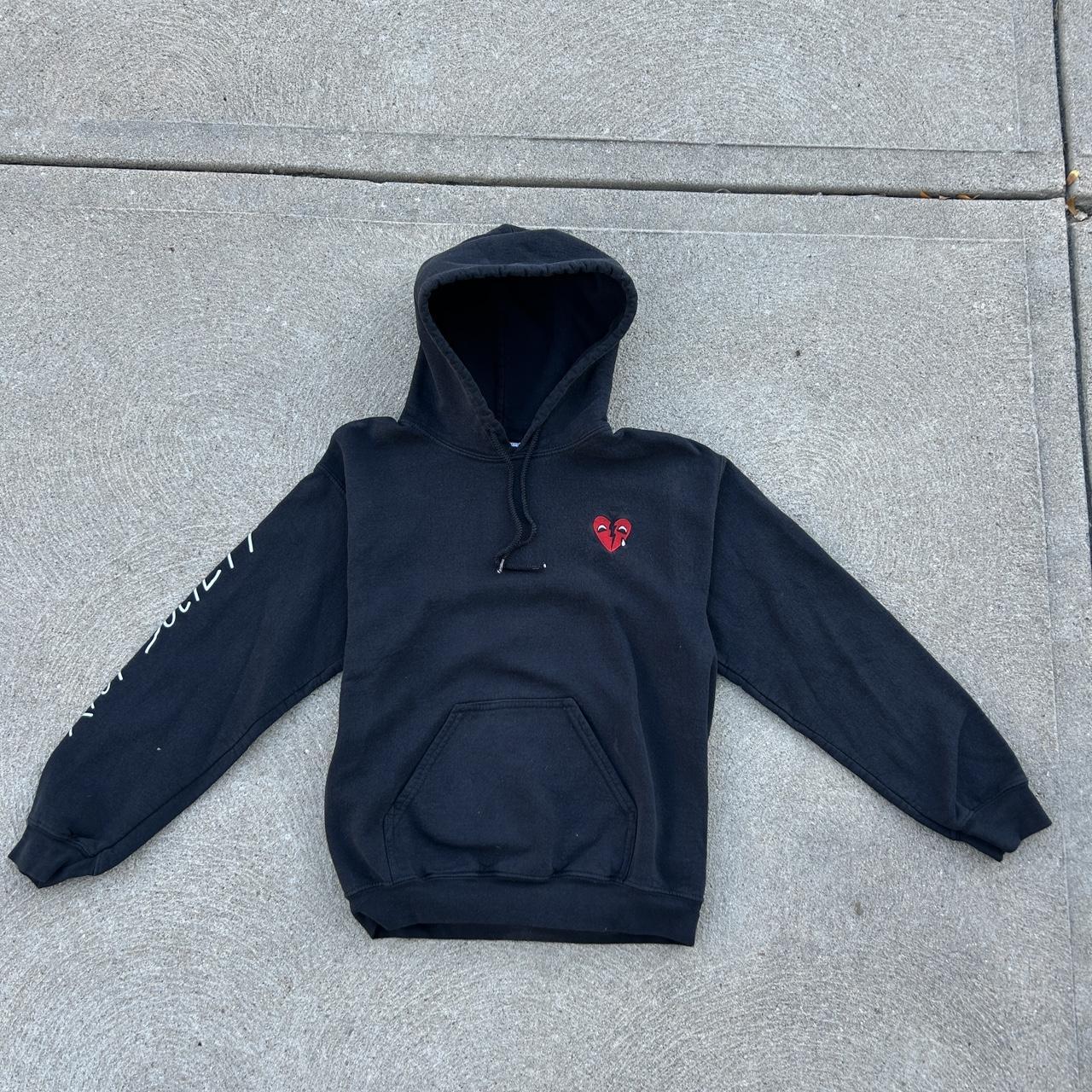 Comme des Garçons x RIOT SOCIETY black hoodie men’s... - Depop