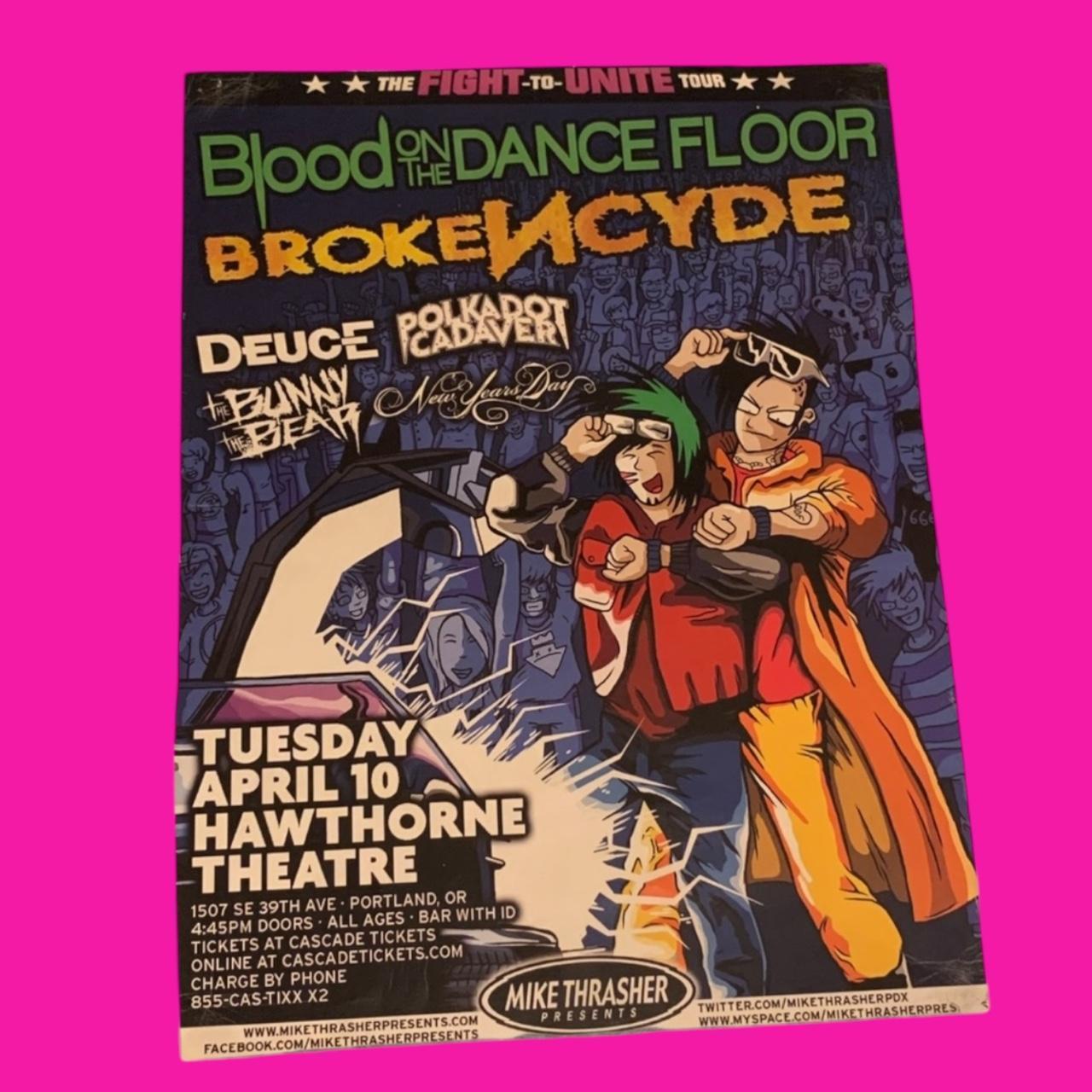 BOTDF Blood On The Dance Floor Poster Rare fight... | Depop