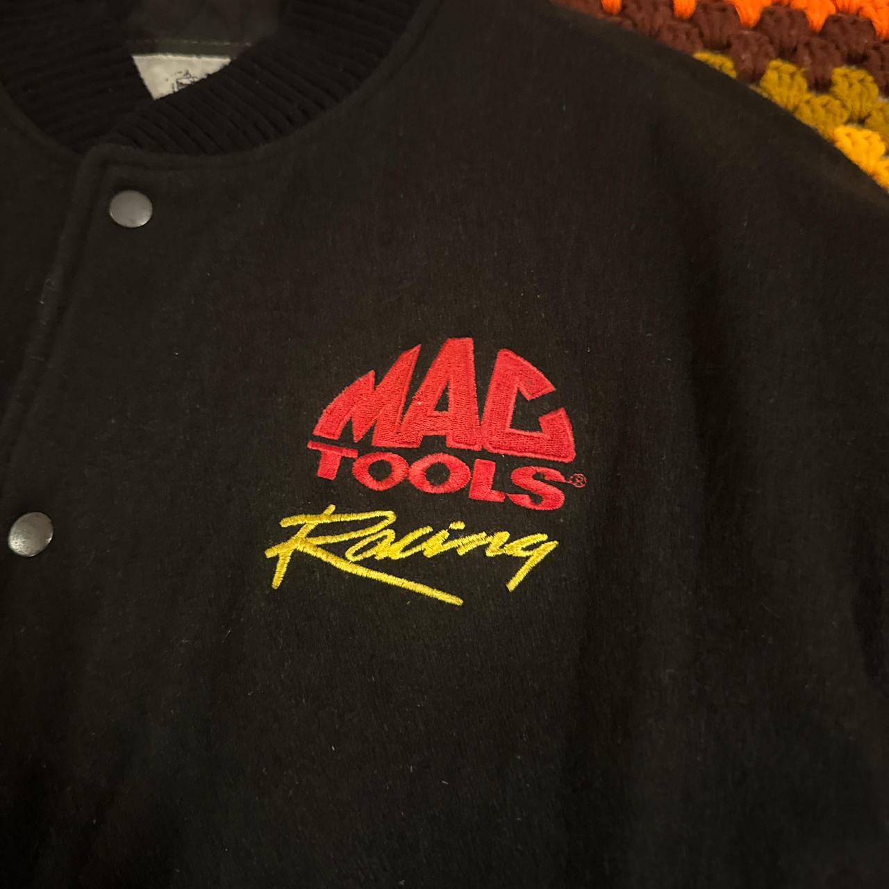Vintage Burks Bay MAC Tools Racing varsity jacket —... - Depop