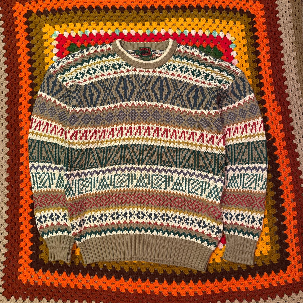 Vintage Boston traders knit sweater — XL good... - Depop