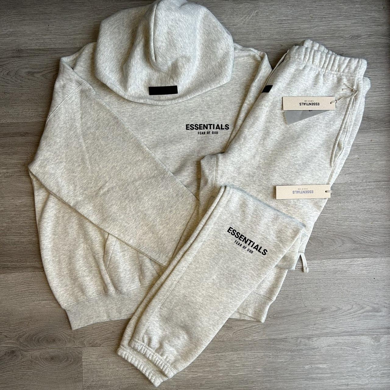 Grey essentials tracksuit Brand new, comes with... - Depop
