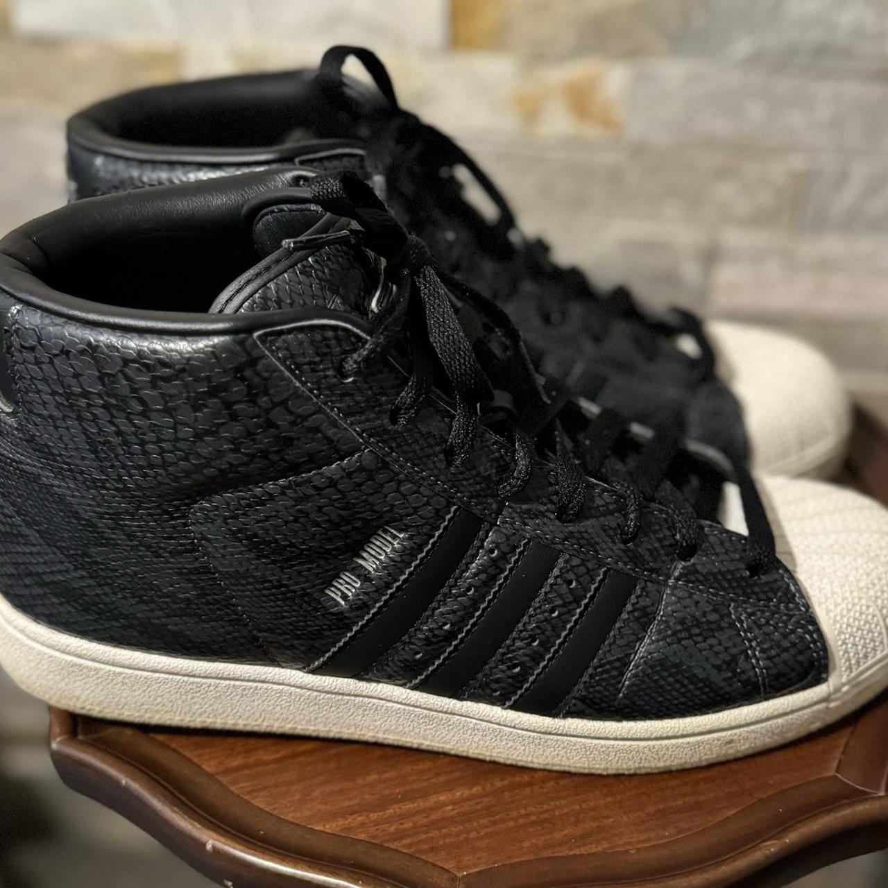 Men’s Size 8.5 Adidas Pro Model Snakeskin in Triple... - Depop