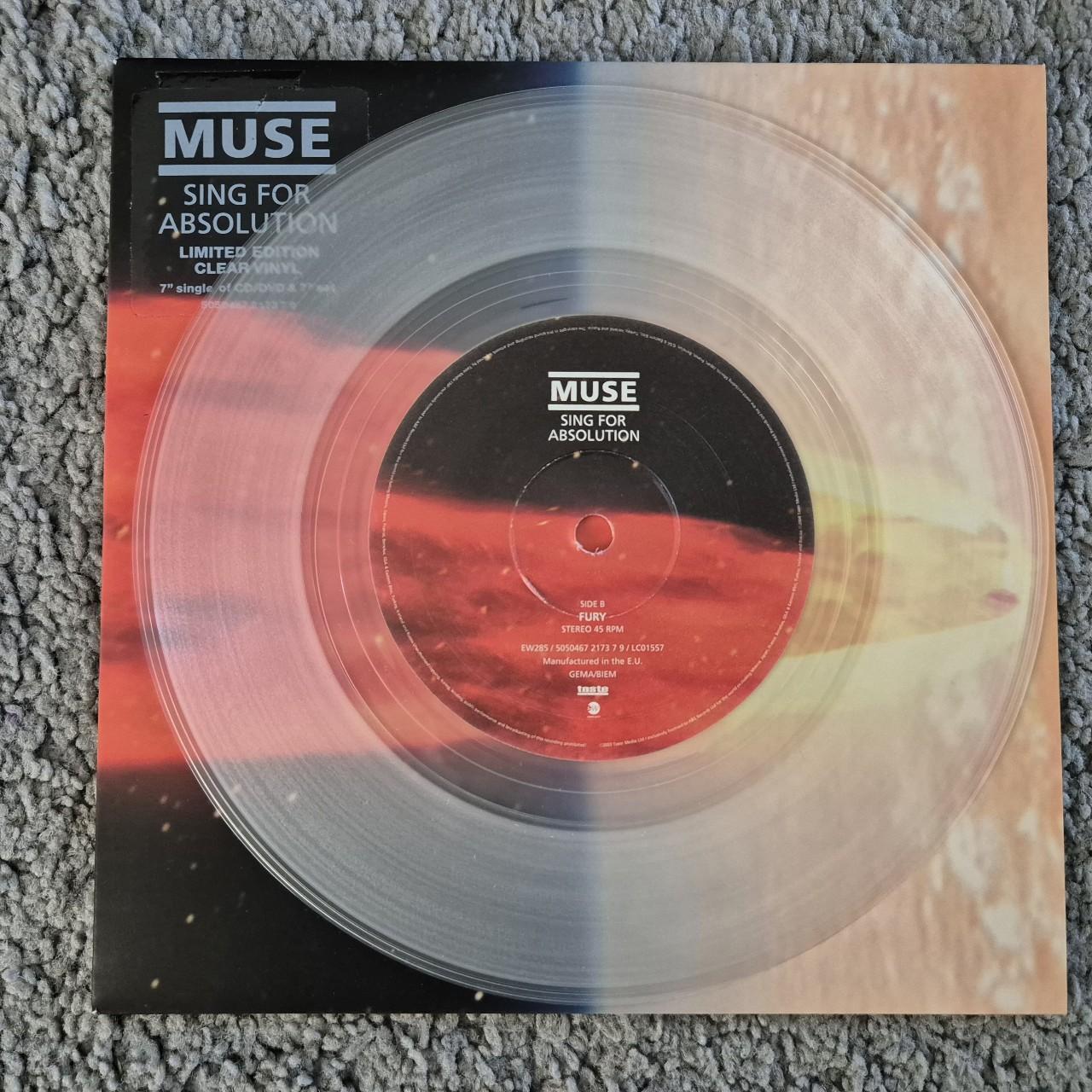 Muse - Sing For Absolution / Fury - 7" Clear Vinyl... - Depop
