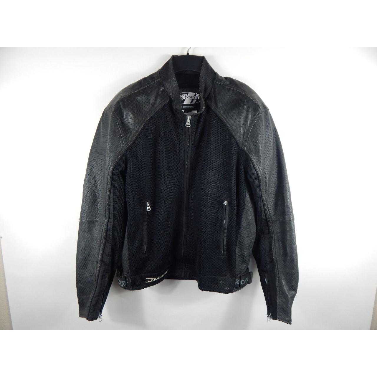 Joe Rocket Leather & Mesh Padded Motorcycle Racing... - Depop