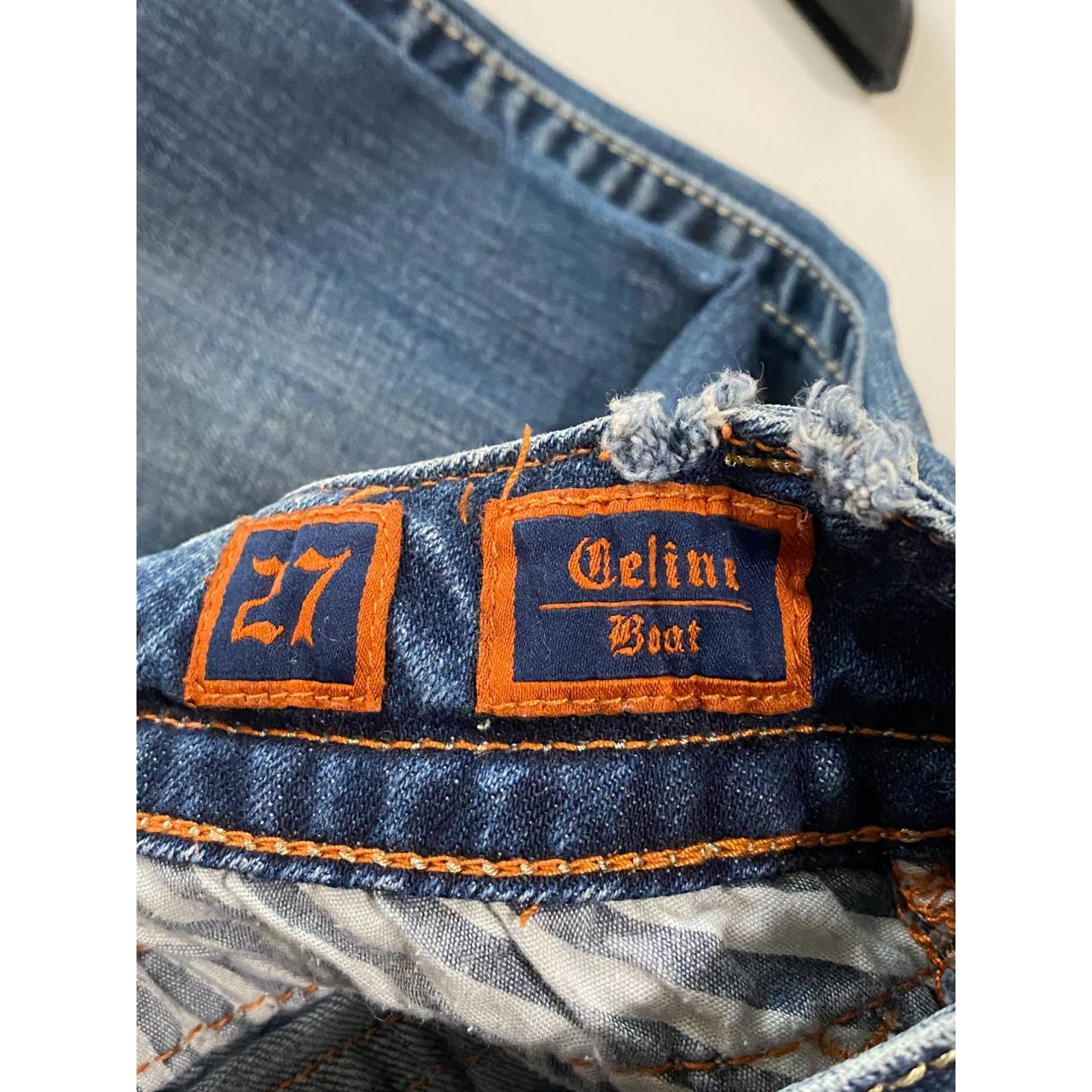 Rock Revival Celine Boot Cut Denim Jeans Blue... | Depop