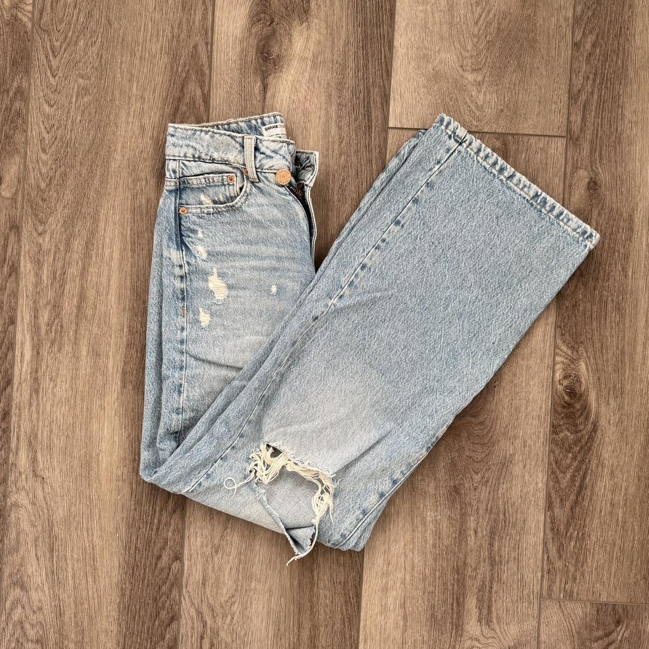 Garage jeans, wide leg crossover at the waist - Depop