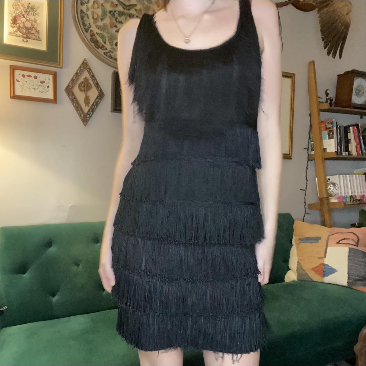 1920s Flapper Fringe Dress Costume Good condition... - Depop