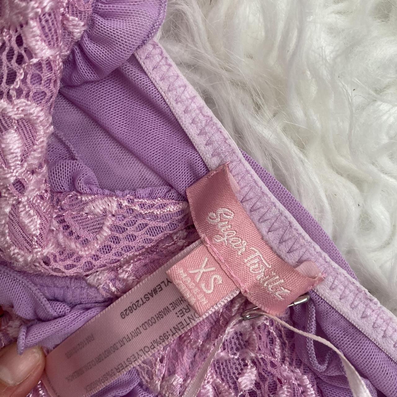 Dolls kill sugar thrillz purple frill bodysuit /... - Depop