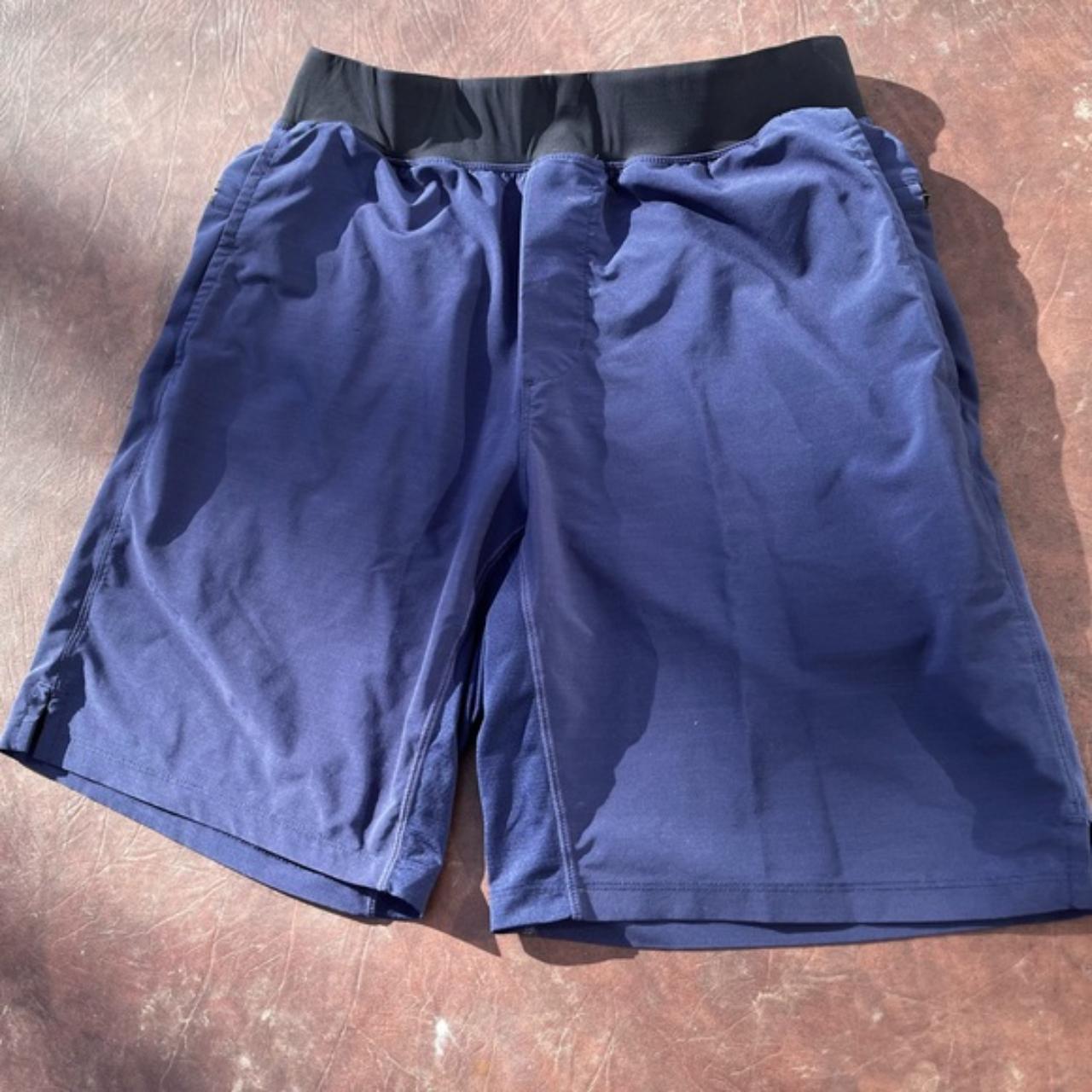 Fabletics High Performance Navy Blue Running Shorts... | Depop