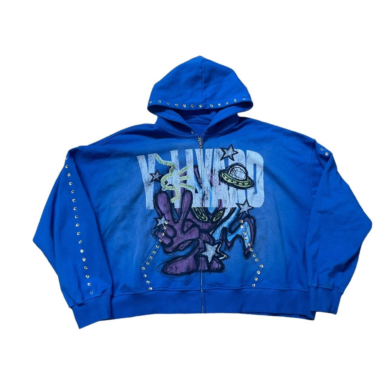 Blue Yellyard hoodie size M never worn - Depop