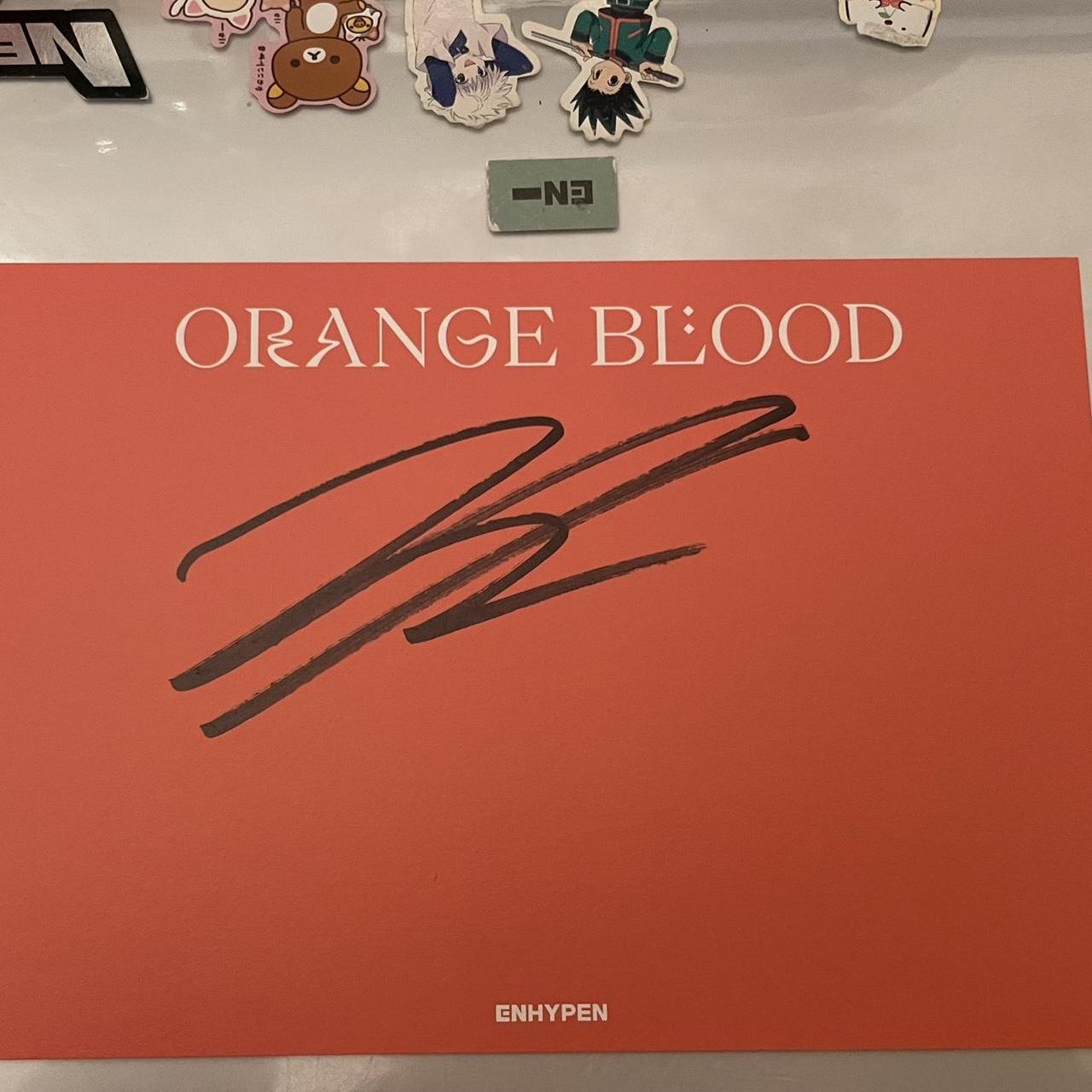 Enhypen Orange Blood Jay signed postcard Has been... - Depop