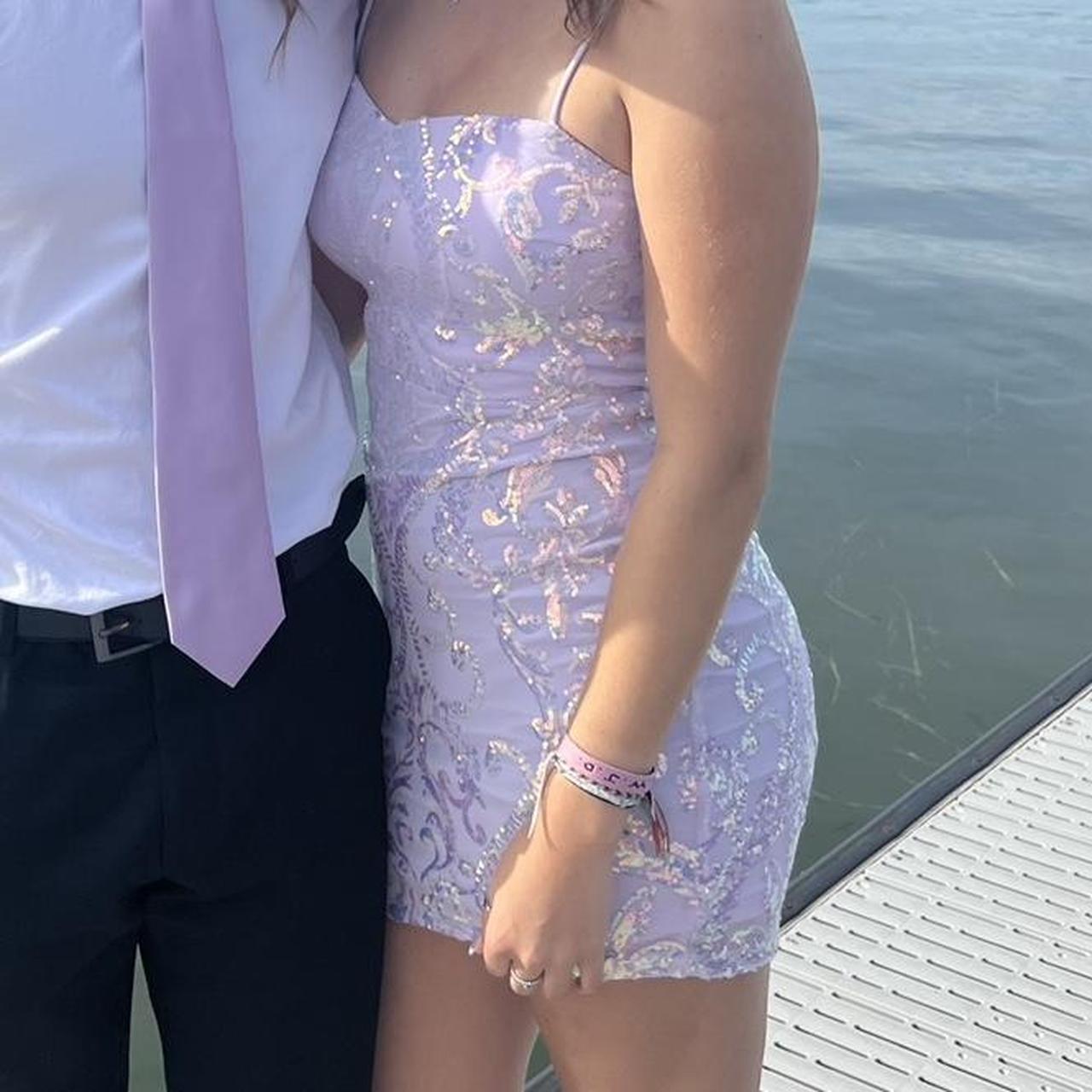 Light purple and sparkly Windsor homecoming dress - Depop