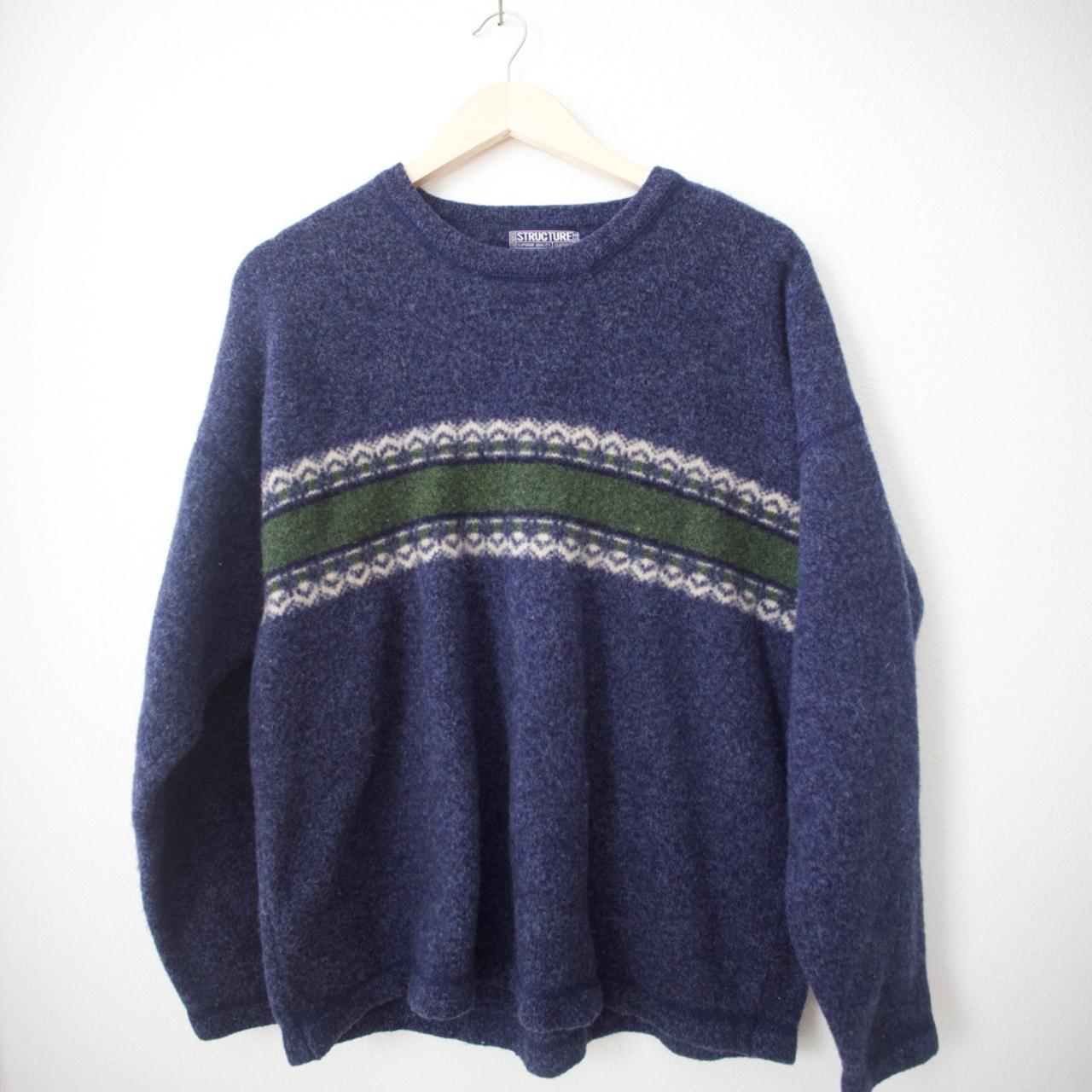 Vintage Structure Wool Sweater Chest (pit to pit)... - Depop