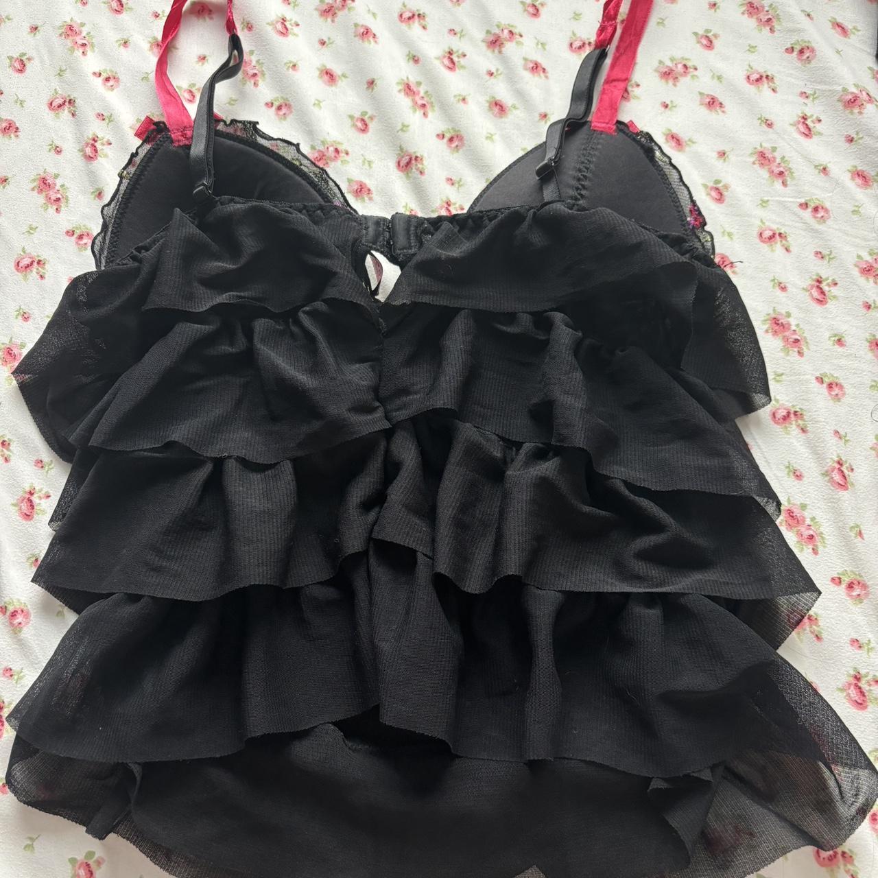 Victorious secret ruffle design with gems and... | Depop
